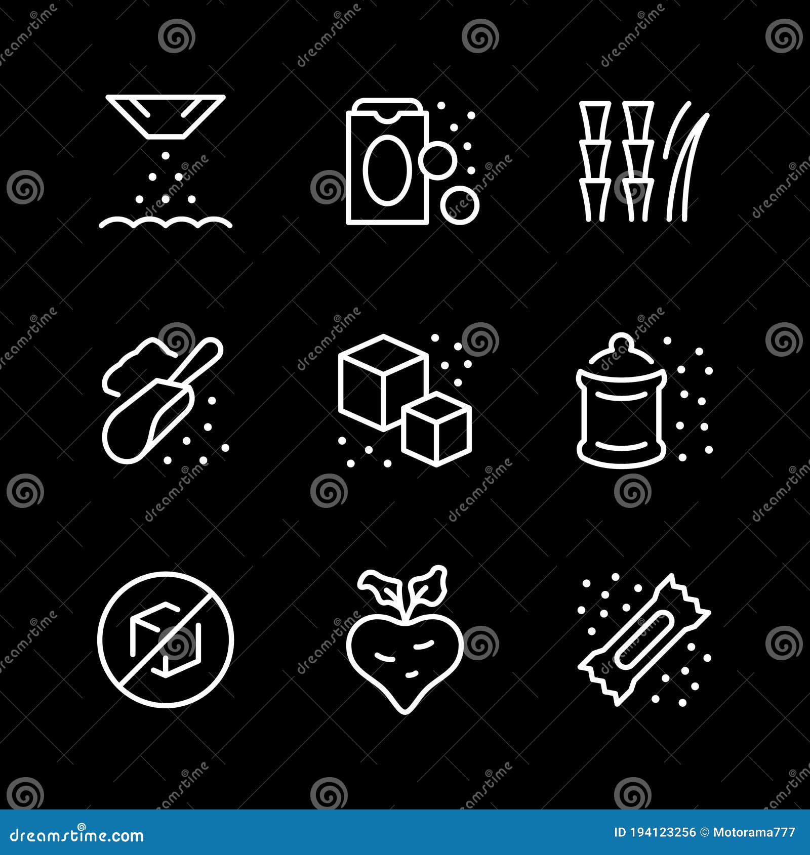 Sucrose Icons Set, Cartoon Style | CartoonDealer.com #119274165
