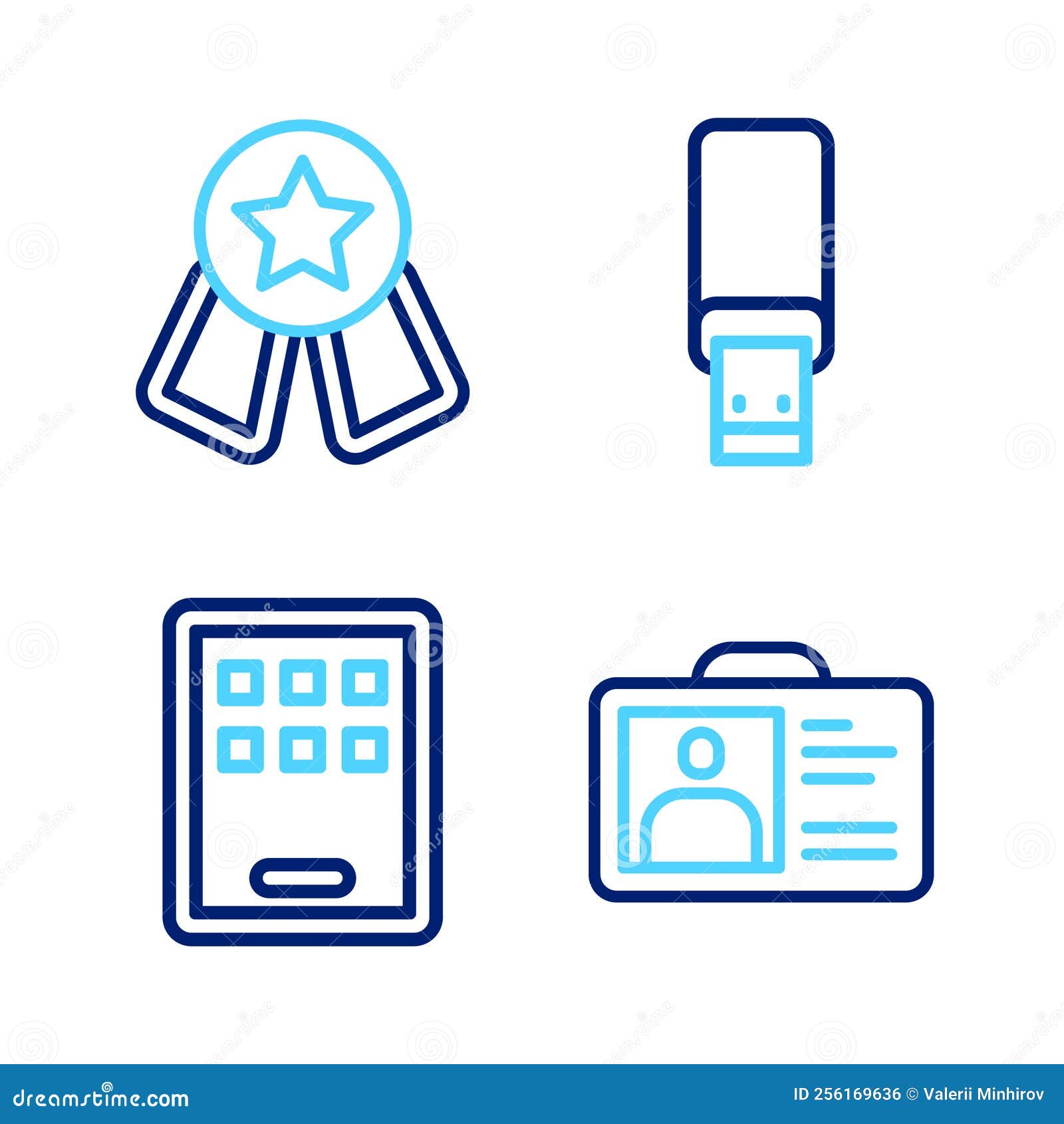 Set Line Identification Badge, Graphic Tablet, USB Flash Drive and ... Set Line Identification Badge, Graphic Tablet, USB Flash Drive and ...