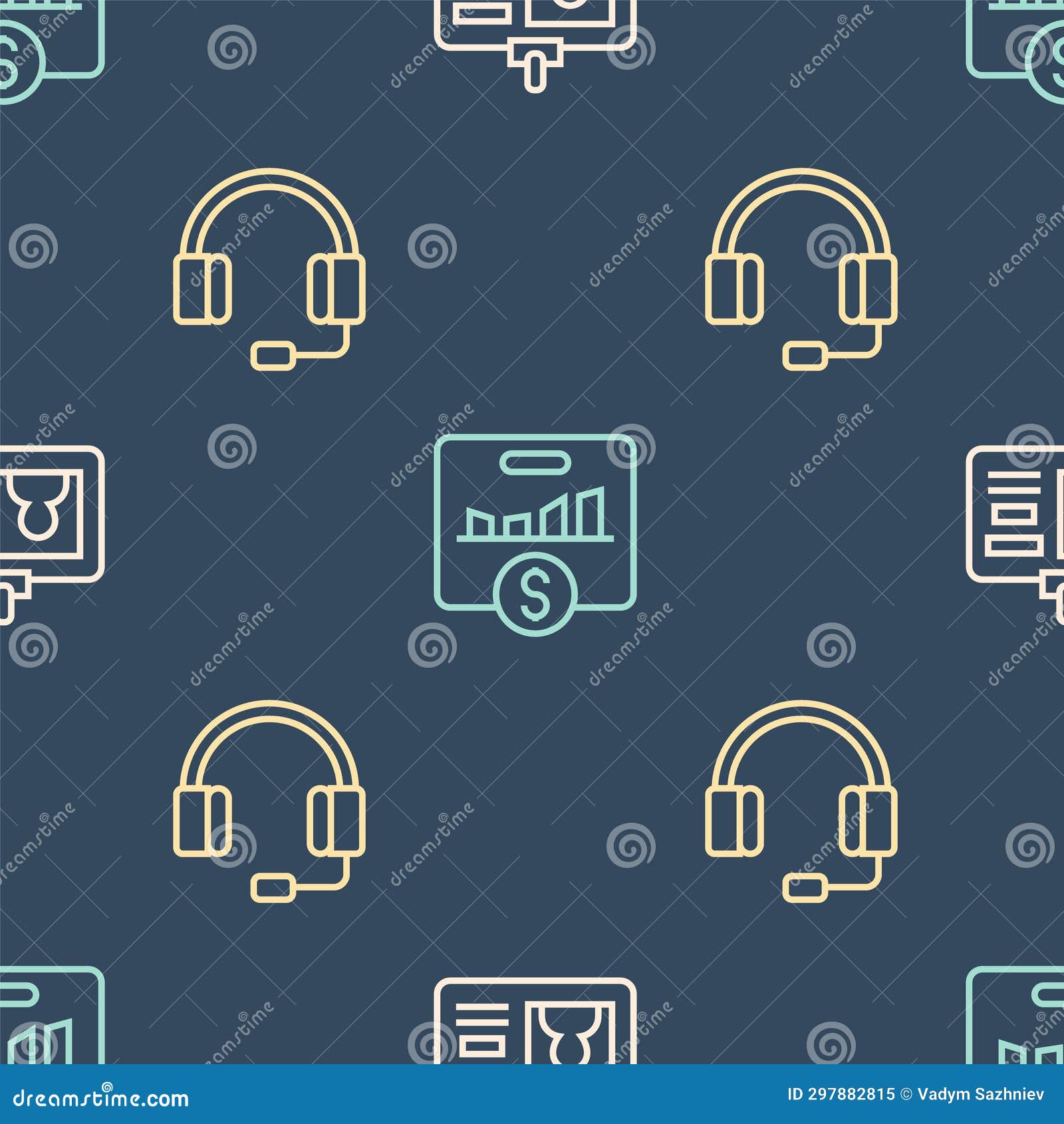 Set Line Identification Badge, Headphones and Key Performance Indicator ...