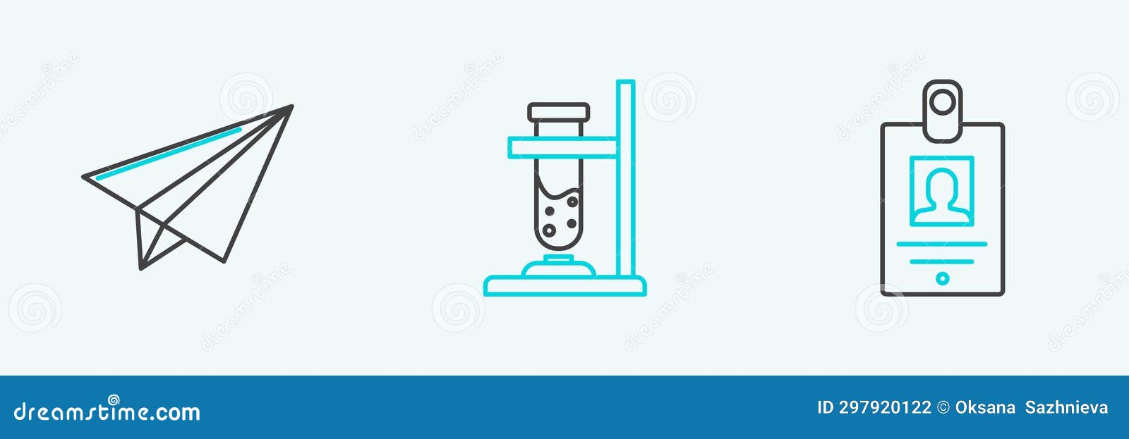 Set Line Identification Badge, Paper Airplane and Glass Test Tube Flask ... Set Line Identification Badge, Paper Airplane and Glass Test Tube Flask ...