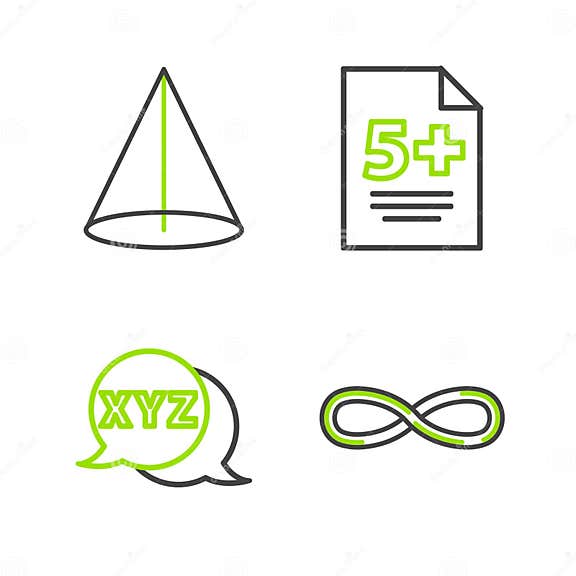 Set Line Infinity Xyz Coordinate System Test Exam Sheet And Geometric
