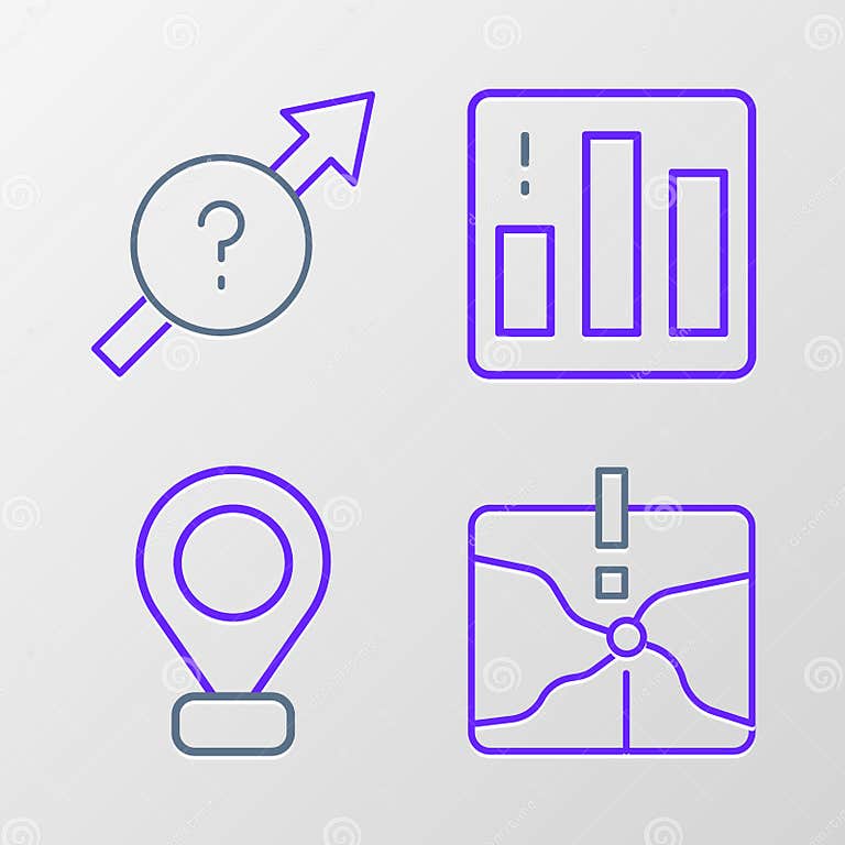 Set Line Intersection Point, Location, Pie Chart Infographic and Arrow ...