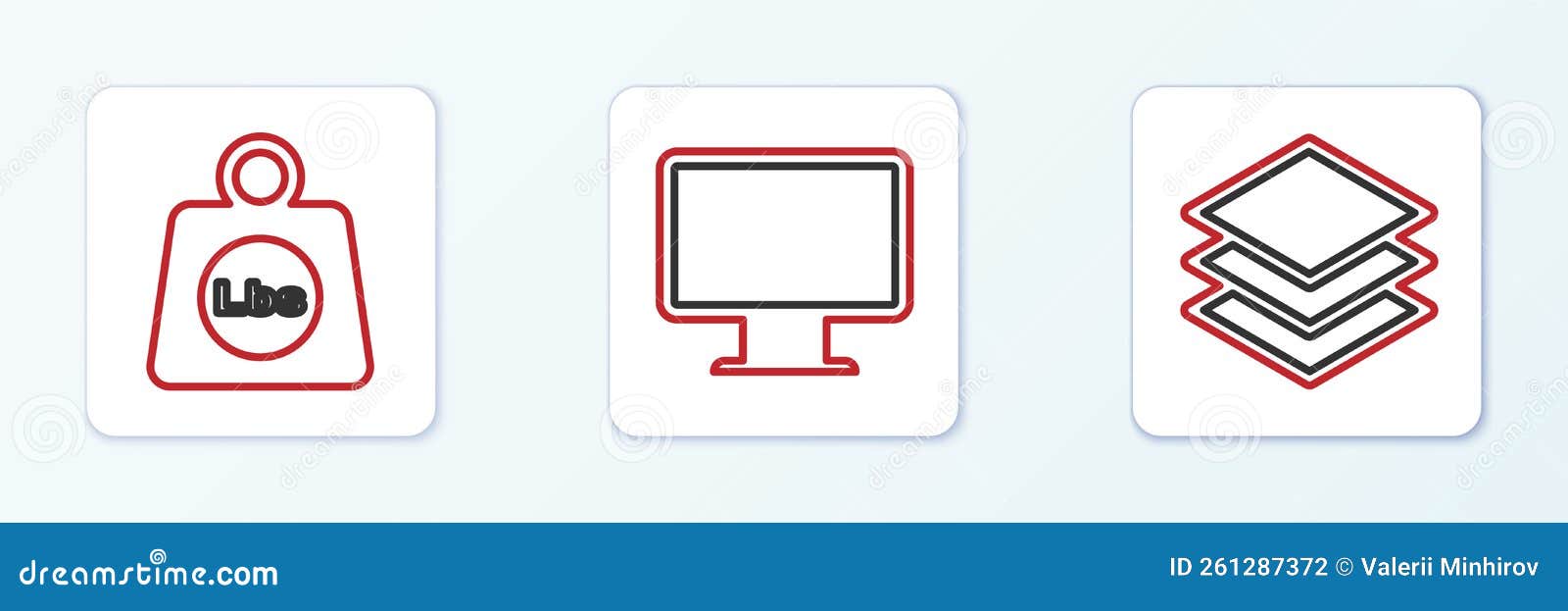 Set Line Layers, Weight Pounds and Computer Monitor Screen Icon. Vector ... Set Line Layers, Weight Pounds and Computer Monitor Screen Icon. Vector ...