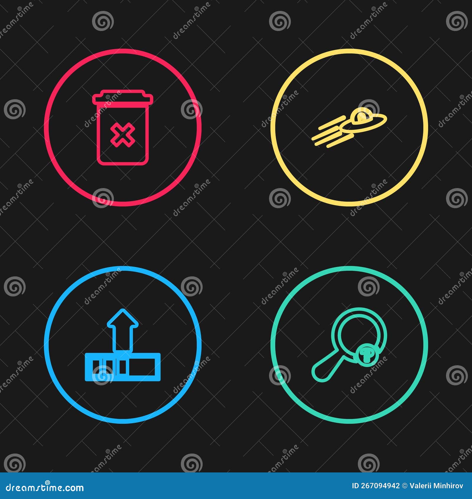 Set Line Loading, Unknown Search, UFO Flying Spaceship and Alien and ...