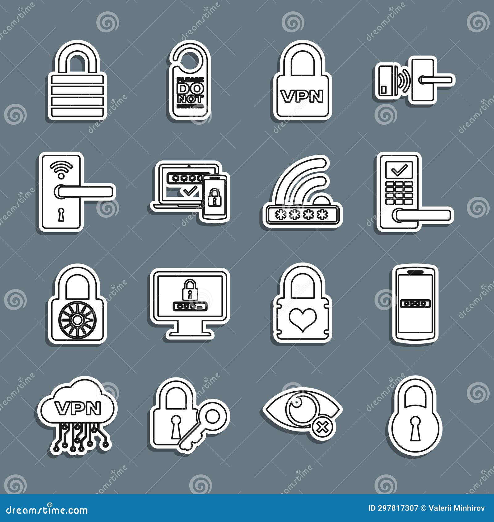 Set Line Lock, Mobile and Password, Digital Door Lock with Wireless ...