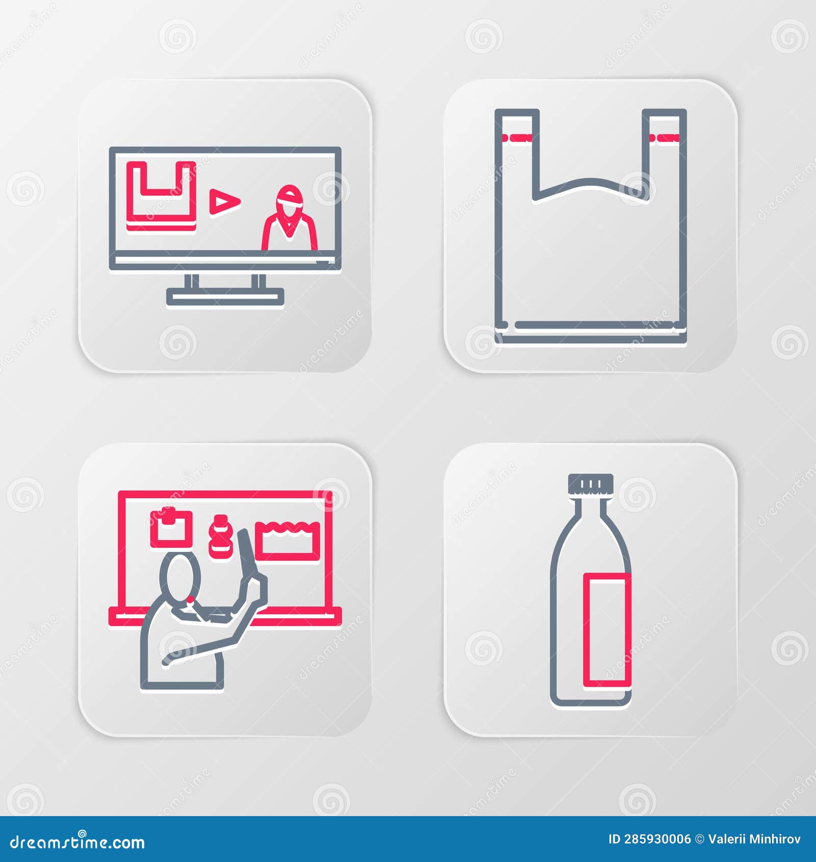 Set Line Lotion Cosmetic Tube, Stop Plastic Pollution, Plastic Bag and ...