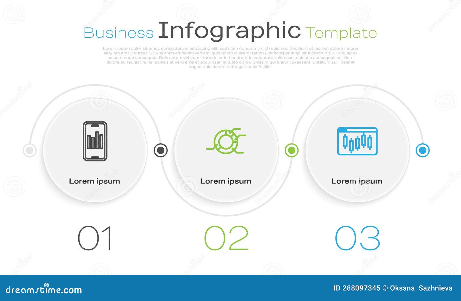 Set Line Mobile with Graph, Pie Chart Infographic and Browser Stocks ...
