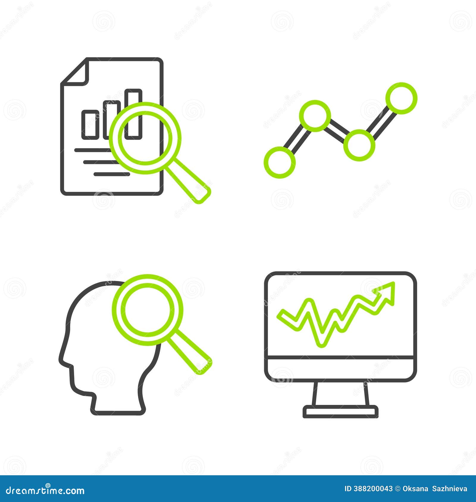 Set Search People, Coal Mine Trolley, Server, Mobile Stock Trading, Monitor With Graph Chart ...