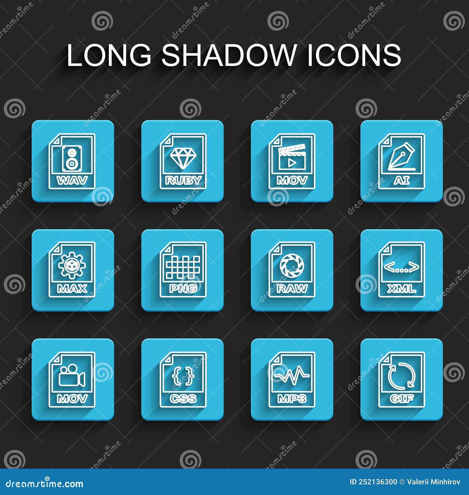 Set Line Mov File Document Css Wav Mp3 Png Xml And Raw Icon