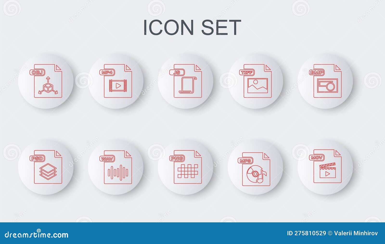 Set Line MOV File Document, PSD, JS, MP3, OBJ, MP4, WAV and PNG Icon ... Set Line MOV File Document, PSD, JS, MP3, OBJ, MP4, WAV and PNG Icon ...