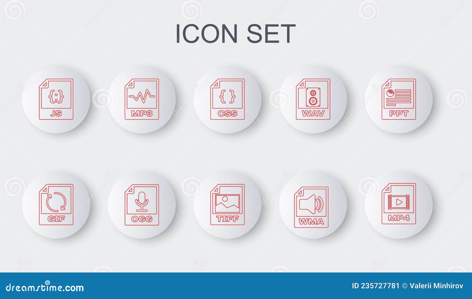 Set Line MP4 File Document, GIF, CSS, WMA, JS, MP3, OGG and TIFF Icon ... Set Line MP4 File Document, GIF, CSS, WMA, JS, MP3, OGG and TIFF Icon ...