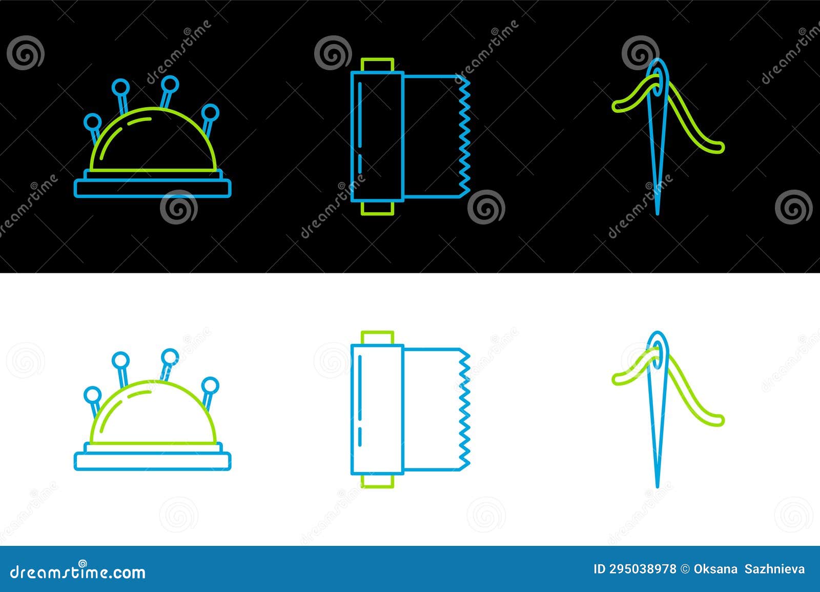 Set Line Needle for Sewing with Thread, Bed and Needles and Textile ...