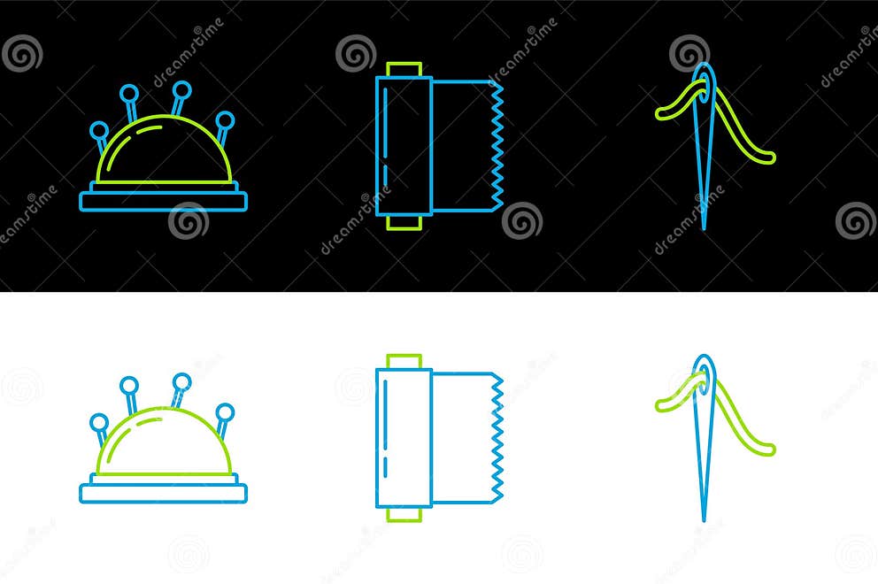 Set Line Needle for Sewing with Thread, Bed and Needles and Textile ...