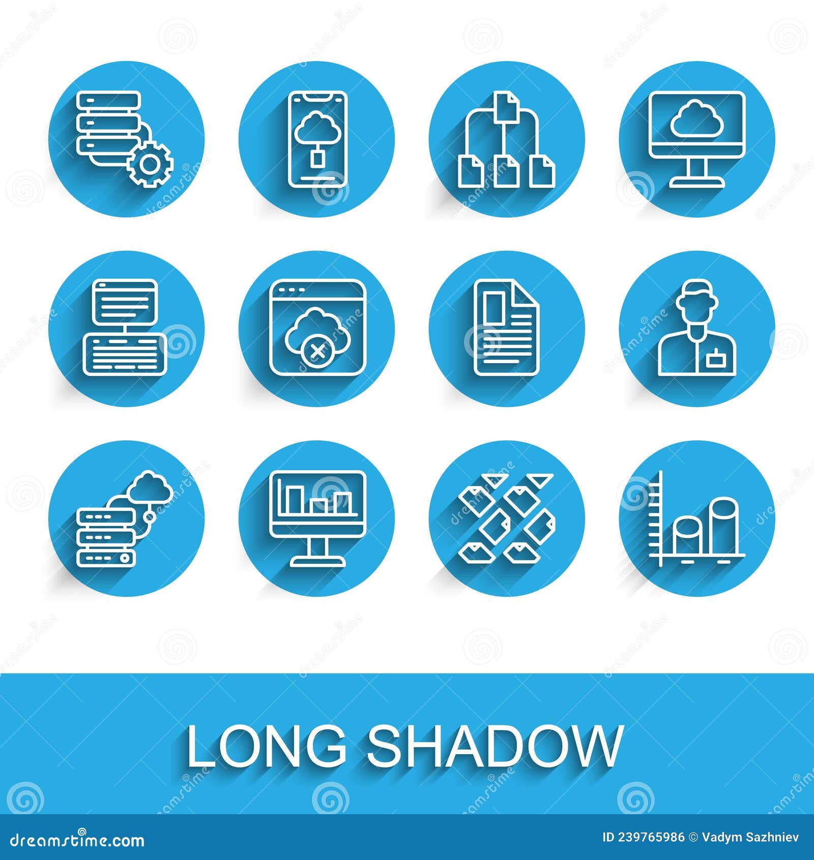 Set Line Network Cloud Connection Monitor With Graph Chart Server And Gear Data Stream