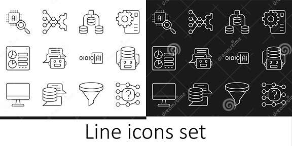 Set Line Neural Network Artificial Intelligence Robot Server Data Chat Computer Api 