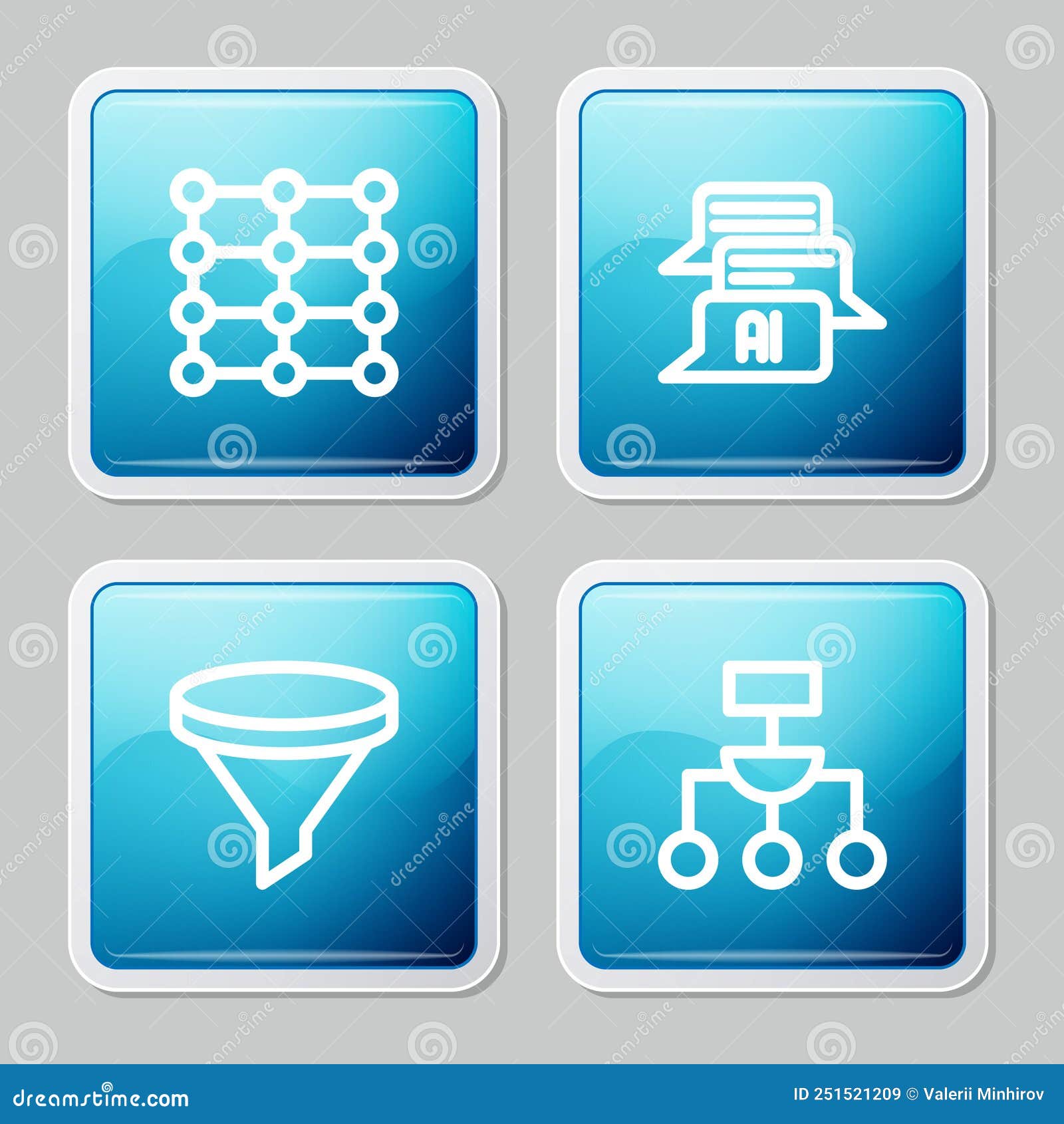 Set Line Neural Network, Chat Bot, Funnel Filter and Algorithm Icon ... Set Line Neural Network, Chat Bot, Funnel Filter and Algorithm Icon ...