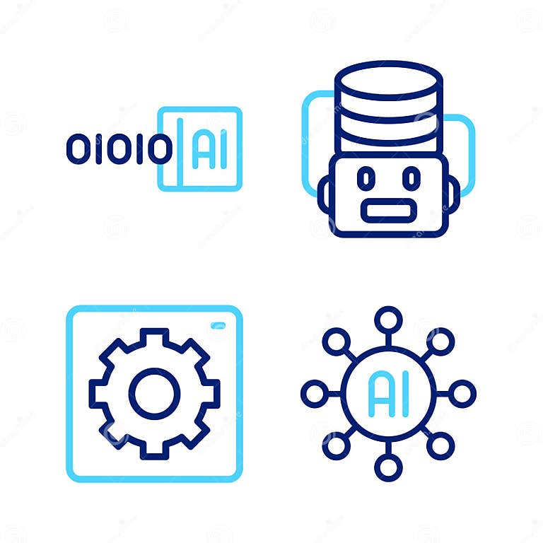 Set Line Neural Network Computer Api Interface Artificial 1867