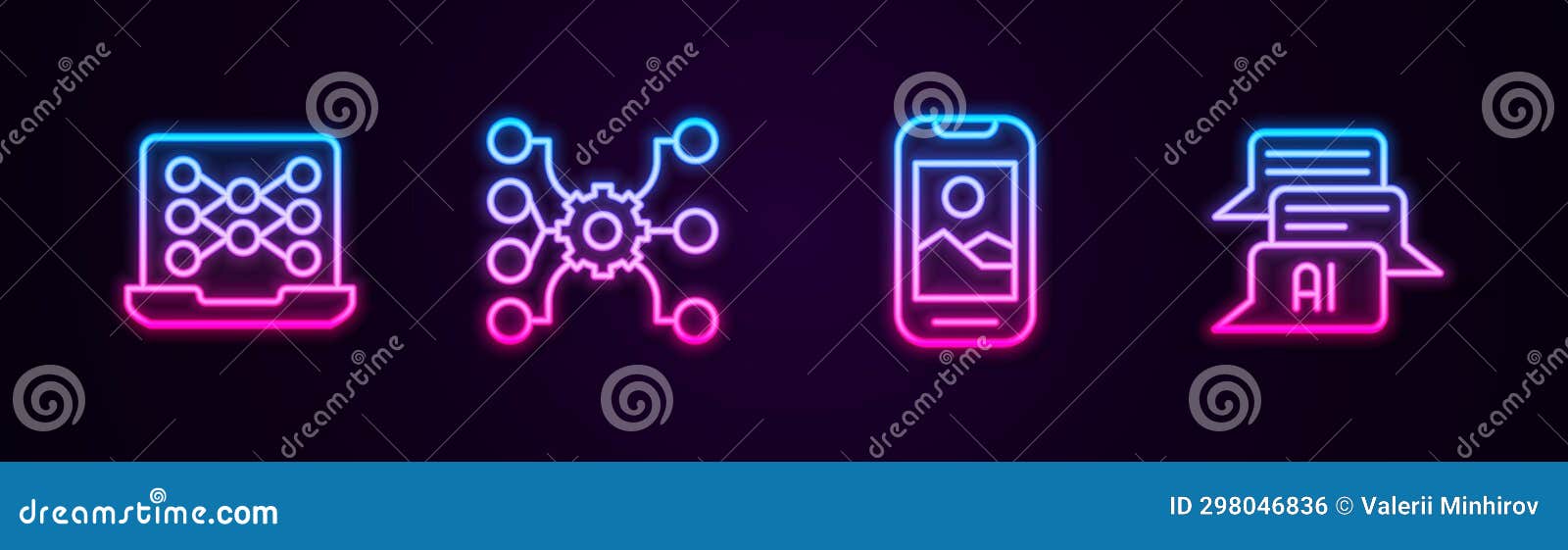 Set Line Neural Network, Chat Bot, Artificial Intelligence AI, Robot ... Set Line Neural Network, Chat Bot, Artificial Intelligence AI, Robot ...