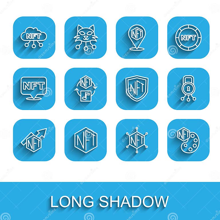 Set Line NFT Growth Bar Chart, Digital Crypto, Cloud, Blockchain ...