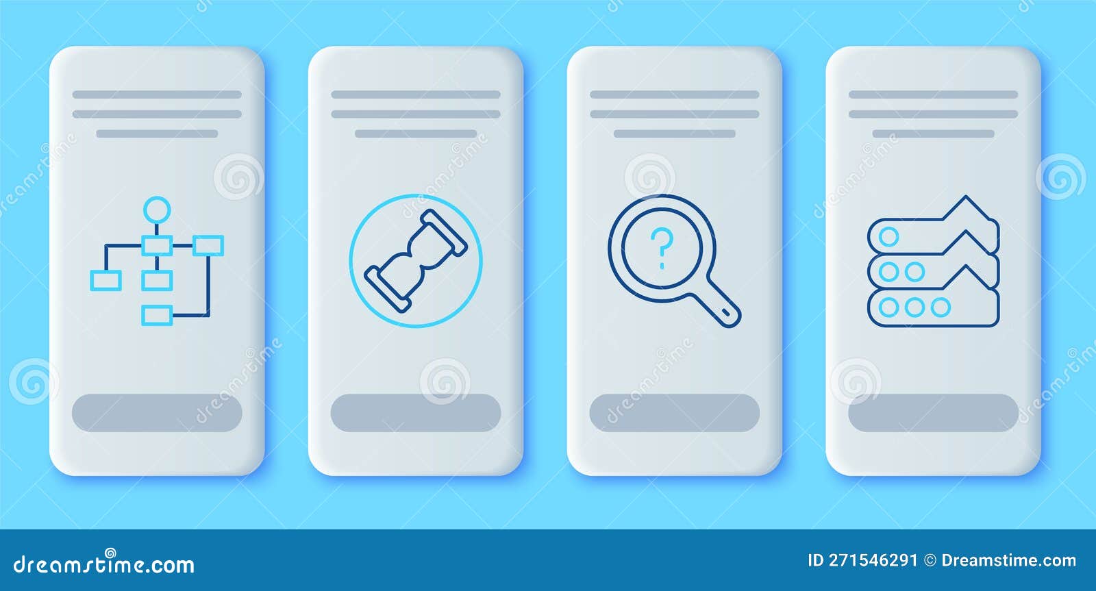 Set Line Old Hourglass with Sand, Unknown Search, Hierarchy Organogram ...