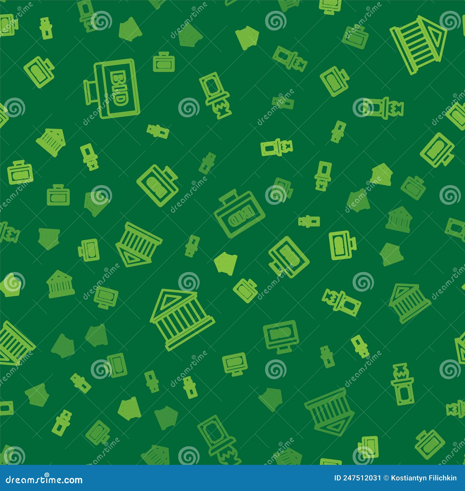 Set Line Online Auction, Museum Building and Auction Ancient Vase on ...