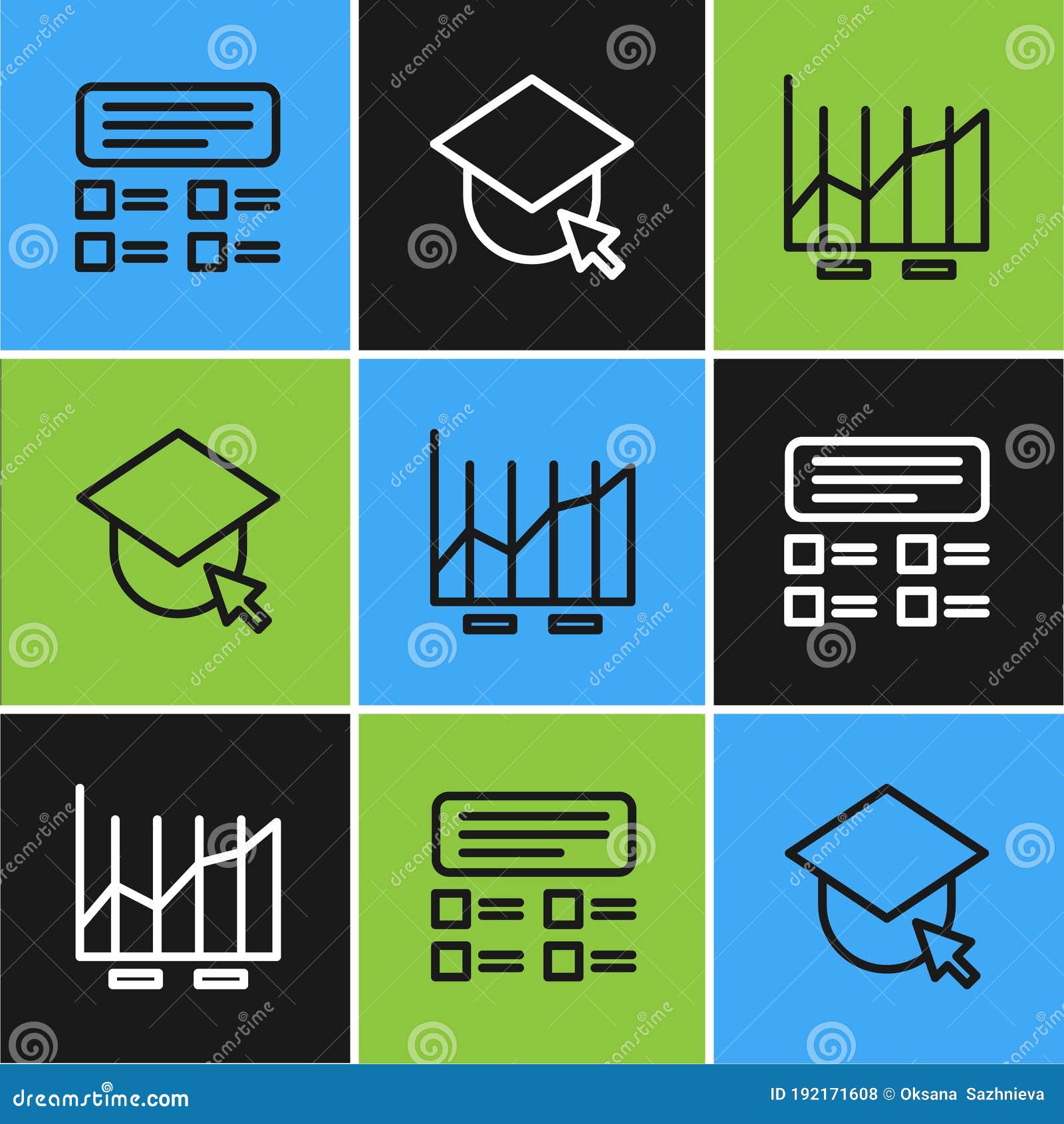 Infographic Graduation Cap And Diploma A Symbol Of Graduation. Vector ...