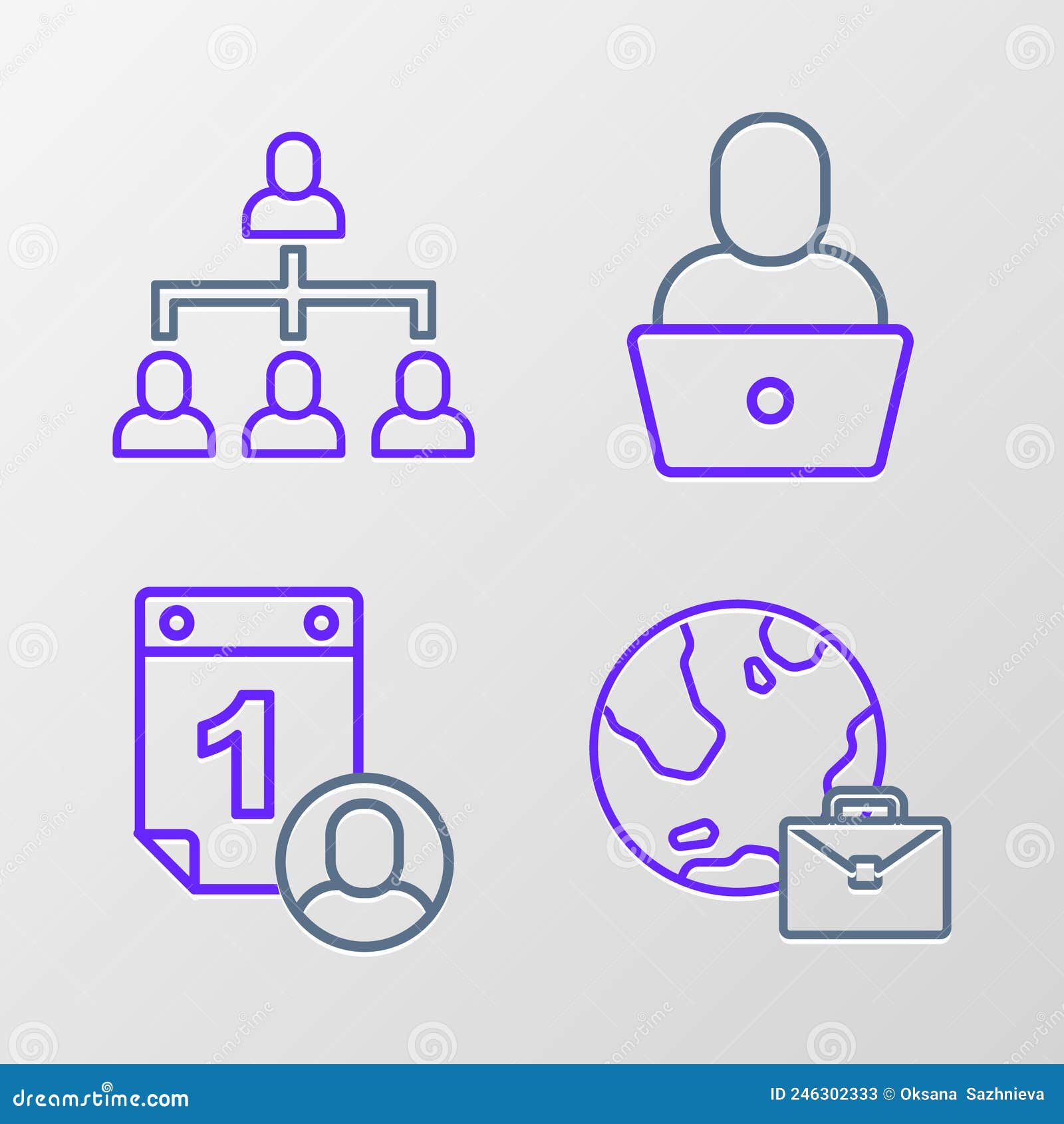 Set Line Online Working, Time Management, Freelancer and Hierarchy ... Set Line Online Working, Time Management, Freelancer and Hierarchy ...