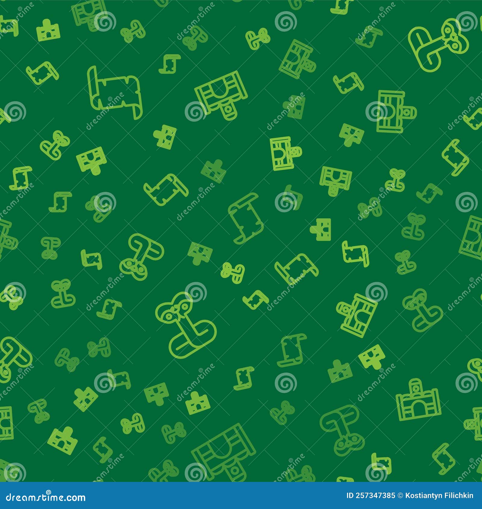 Set Line Papyrus Scroll, Snake and Egyptian House on Seamless Pattern ...