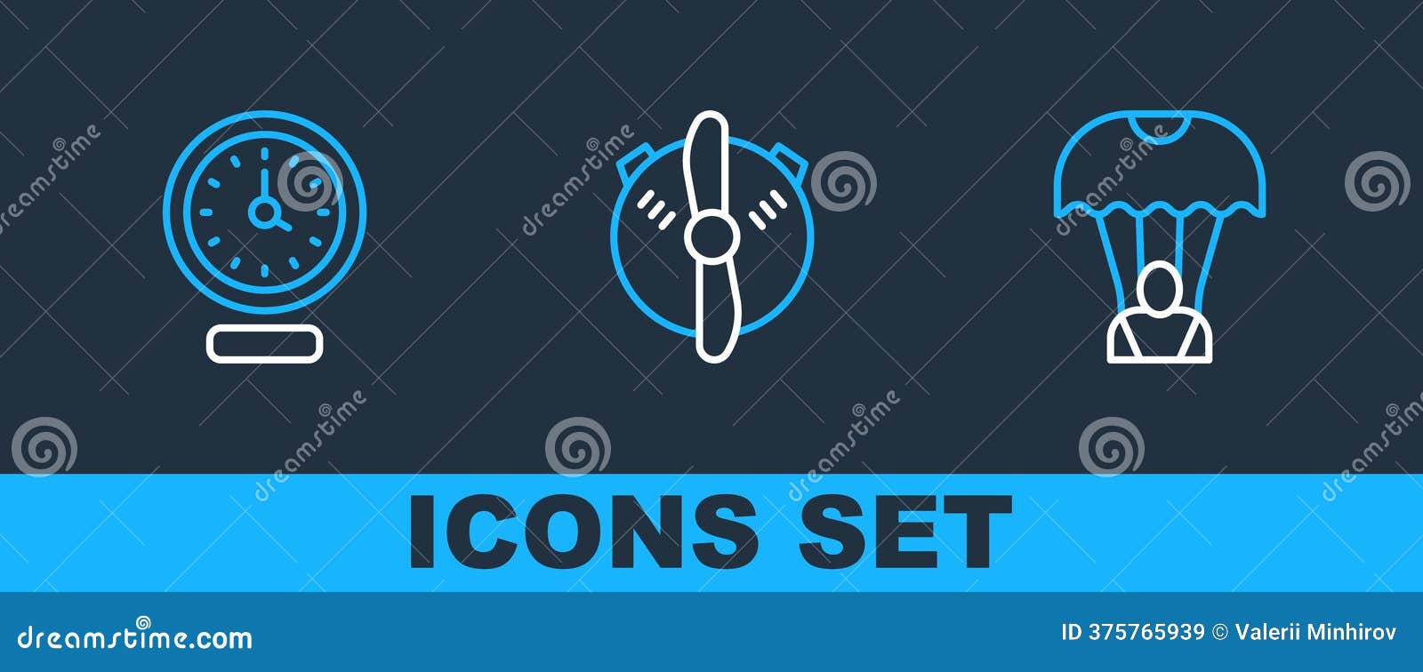 Propeller Fan Icon Vector Simple Graphic Illustration Set, Screw ...