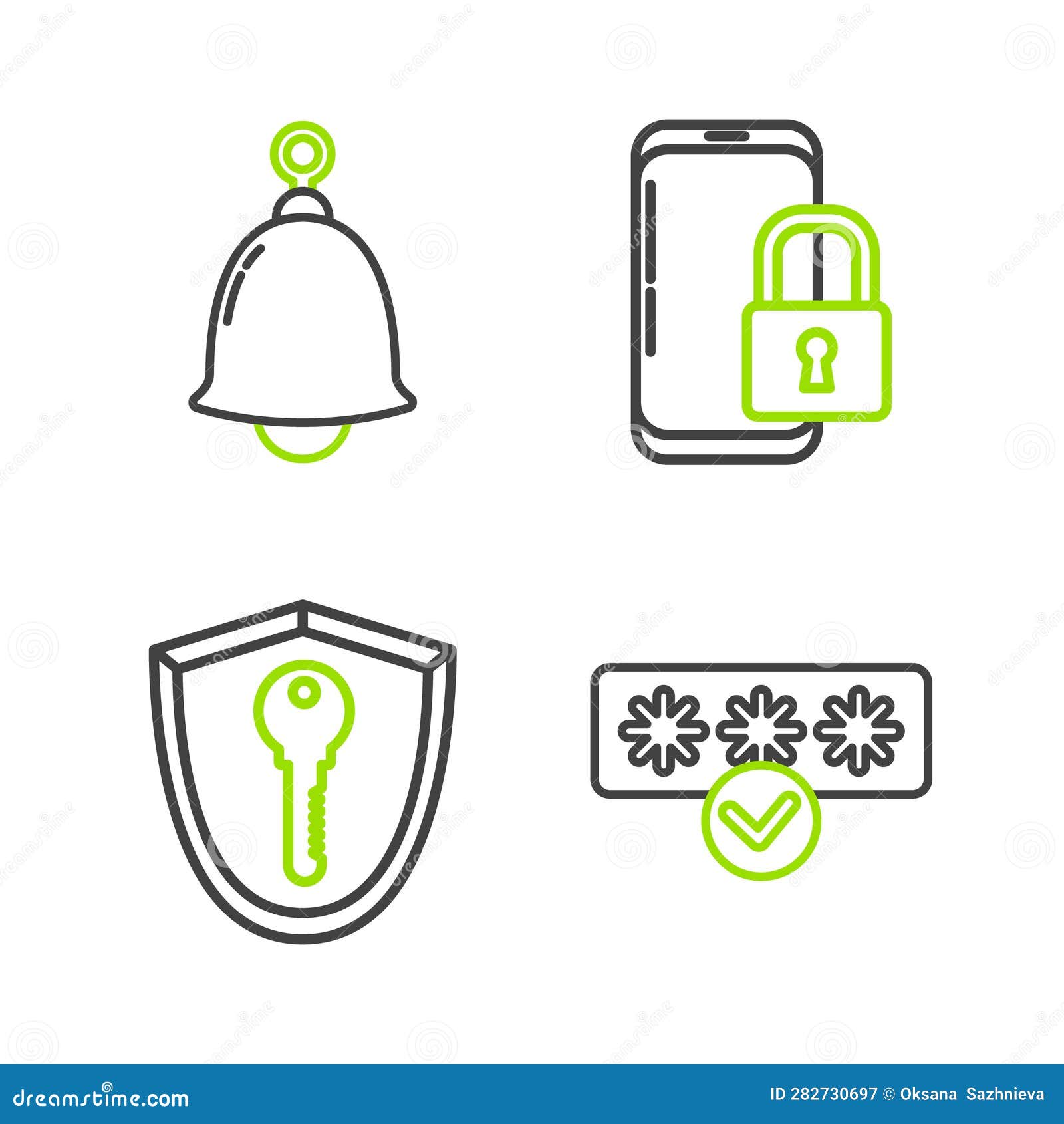 Set Line Password Protection and Safety Access, Shield with Key ...