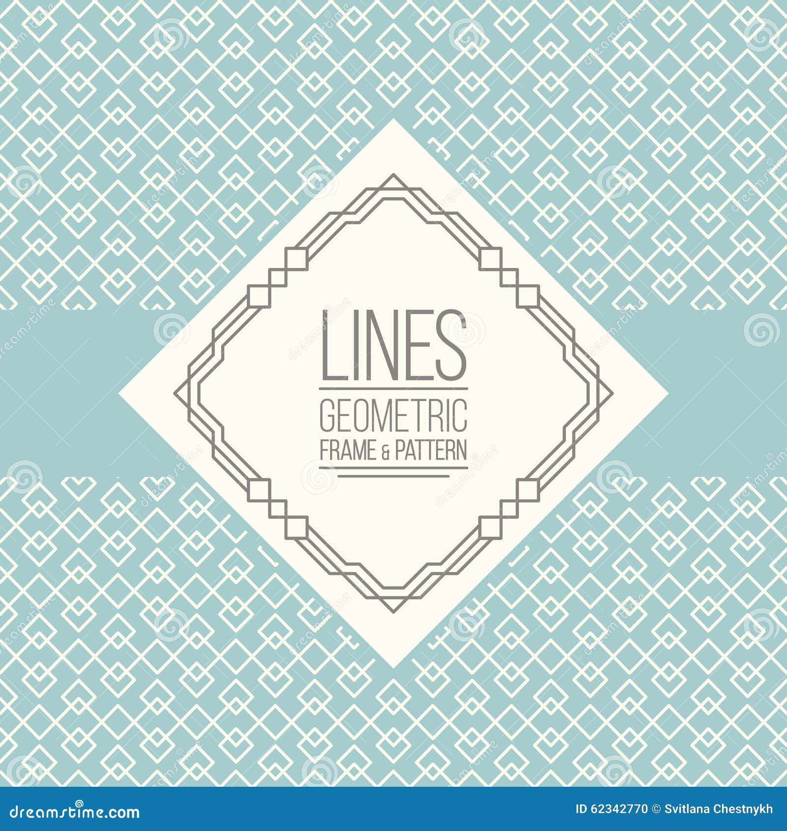Set of Line Pattern and Linear Frame Stock Vector - Illustration of ...