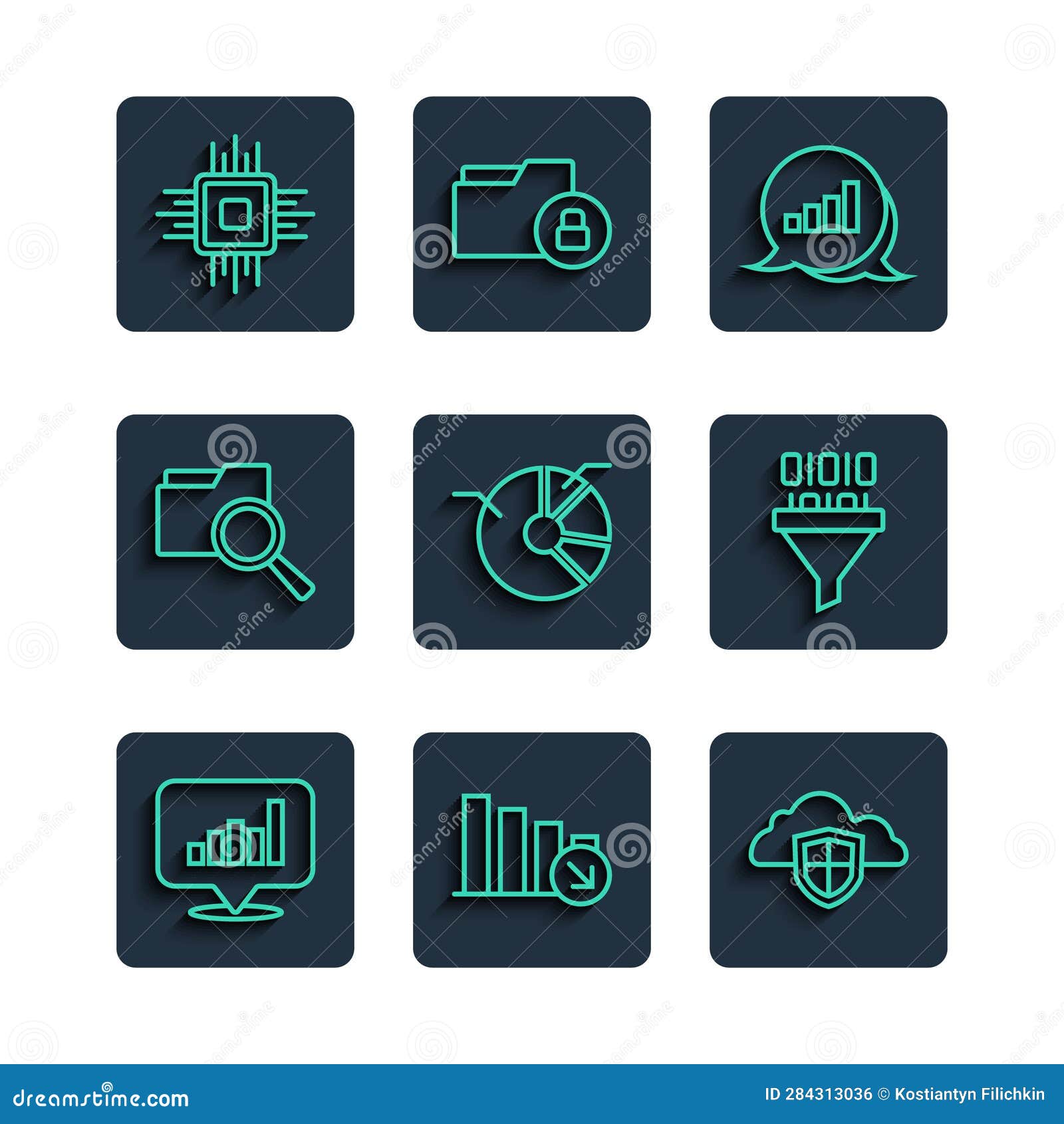 Set Line Pie Chart Infographic, Financial Growth Decrease, Cloud and ... Set Line Pie Chart Infographic, Financial Growth Decrease, Cloud and ...