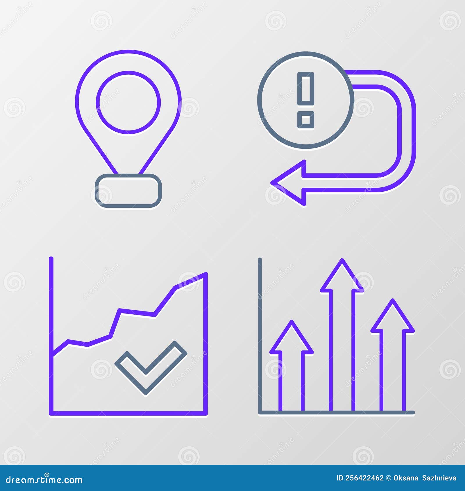 Set Line Pie Chart Infographic, Financial Growth Increase, Arrow and ... Set Line Pie Chart Infographic, Financial Growth Increase, Arrow and ...
