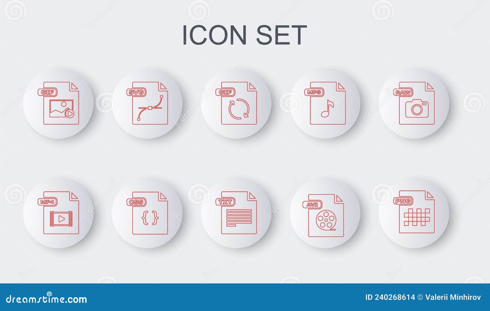 Set Line PNG File Document, MP4, GIF, AVI, SVG, CSS and TXT Icon ... Set Line PNG File Document, MP4, GIF, AVI, SVG, CSS and TXT Icon ...