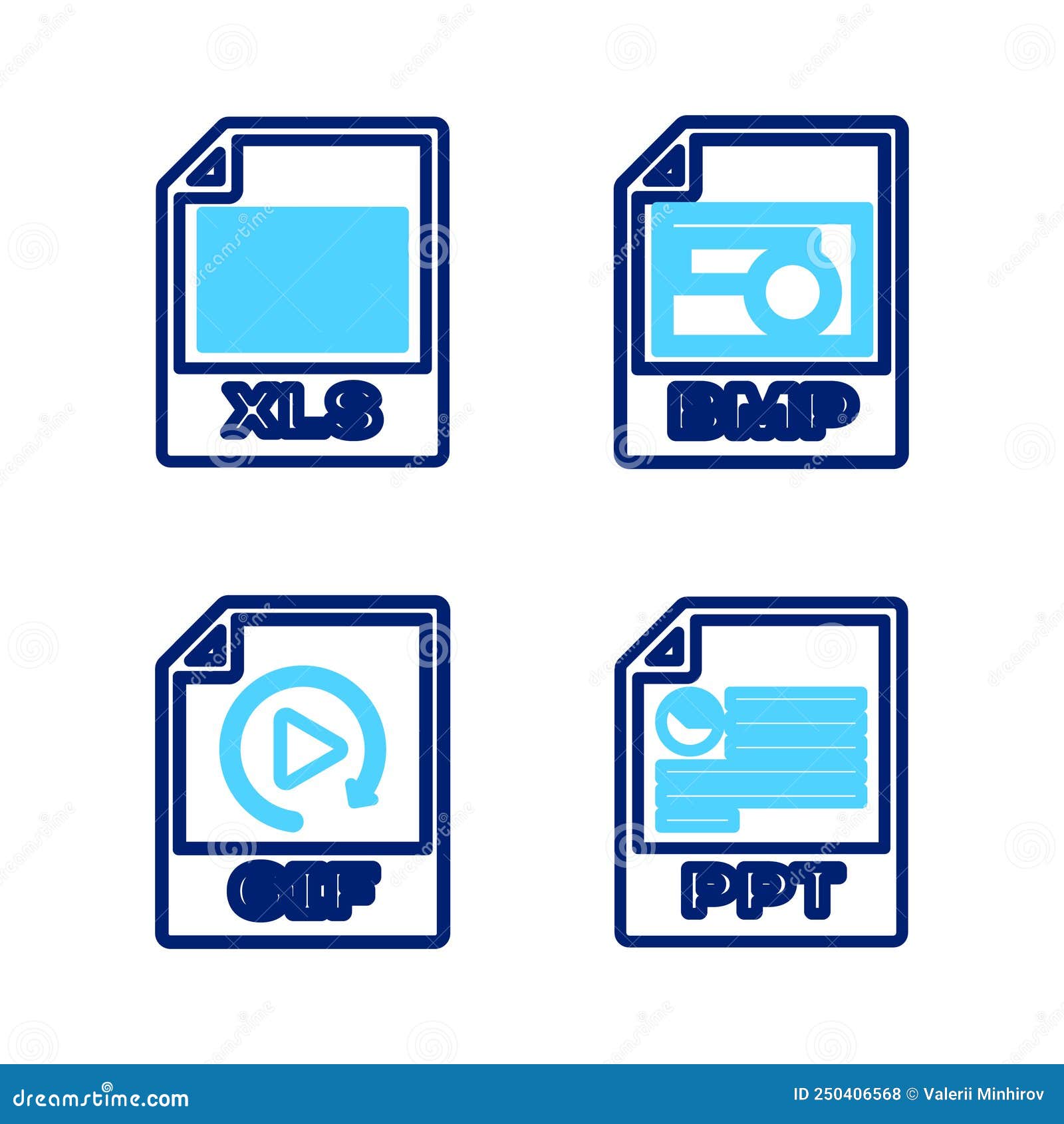 Set Line PPT File Document, GIF, BMP and XLS Icon. Vector Stock ... Set Line PPT File Document, GIF, BMP and XLS Icon. Vector Stock ...