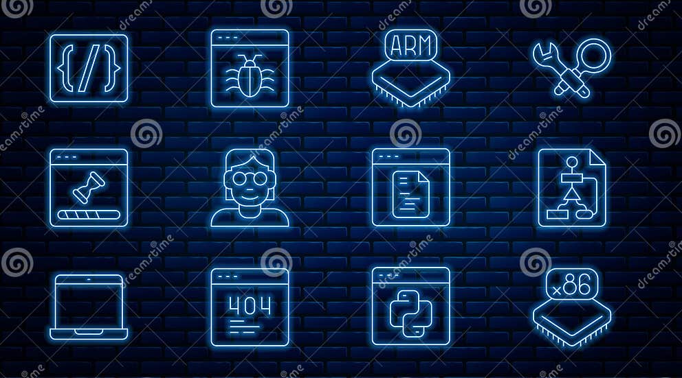 Set Line Processor With Microcircuits Cpu Flowchart Hacker Coder 8329
