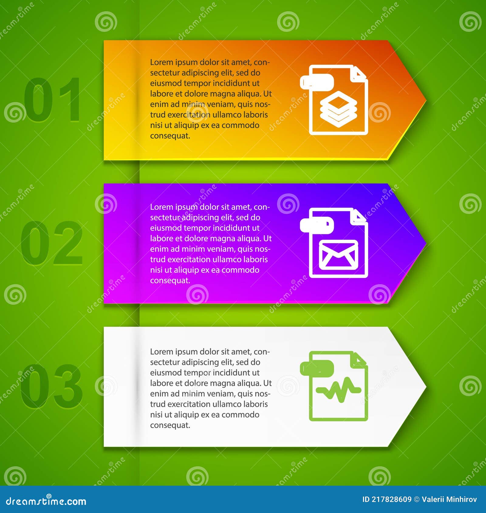 Set Line PSD File Document, EML, MP3 and XSL. Business Infographic ...