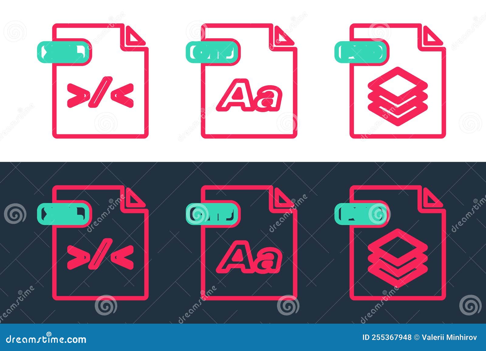 Set Line PSD File Document, XSL and OTF Icon. Vector Stock Vector ... Set Line PSD File Document, XSL and OTF Icon. Vector Stock Vector ...