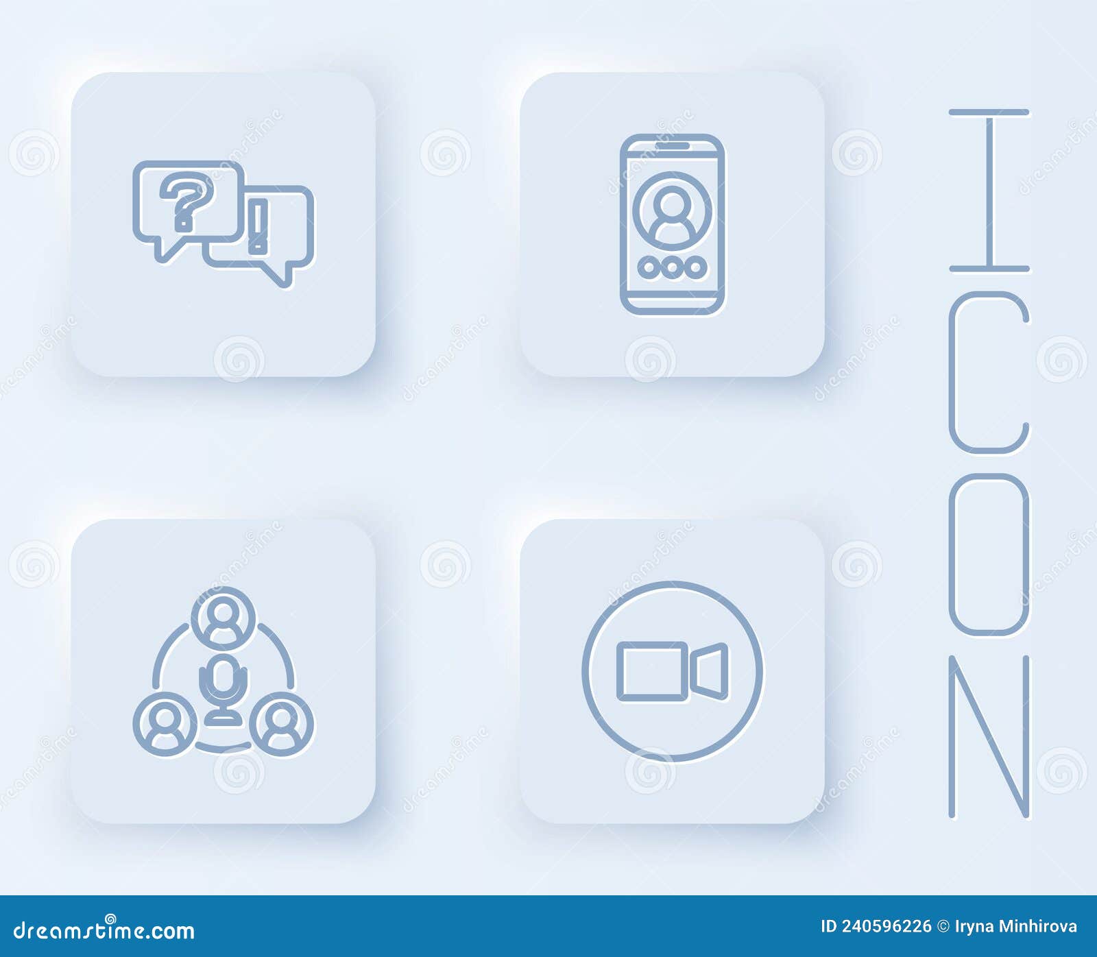 Set Line Question and Answer, Video Chat Conference, Meeting and ...