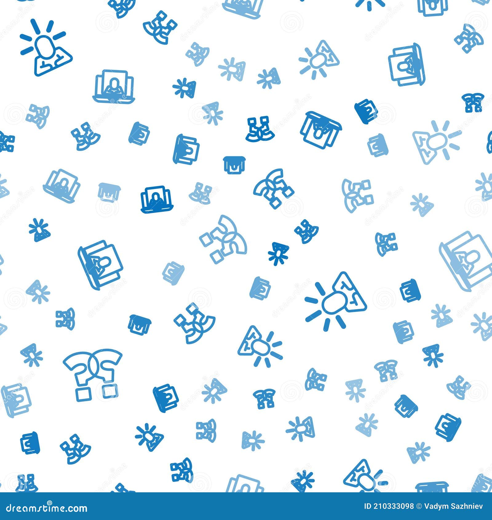 Set Line Question Mark, Depression and Psychologist Online on Seamless ...