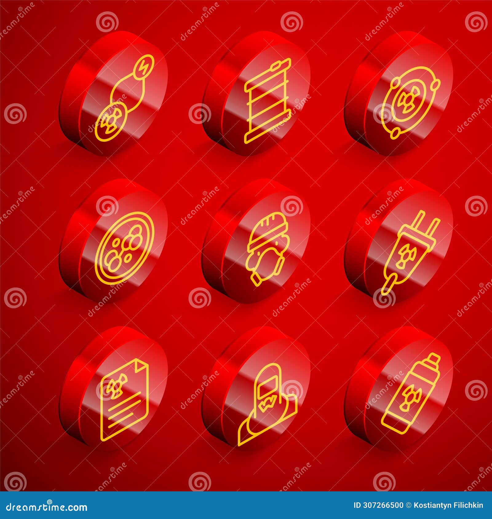 Set Molecule, Nuclear Reactor Worker, Industry Pipe And Valve ...