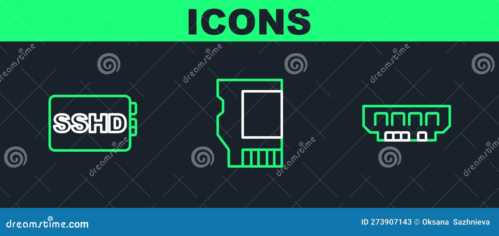 RAM Random Access Memory Blue Abstract Technology Futuristic Hud ...