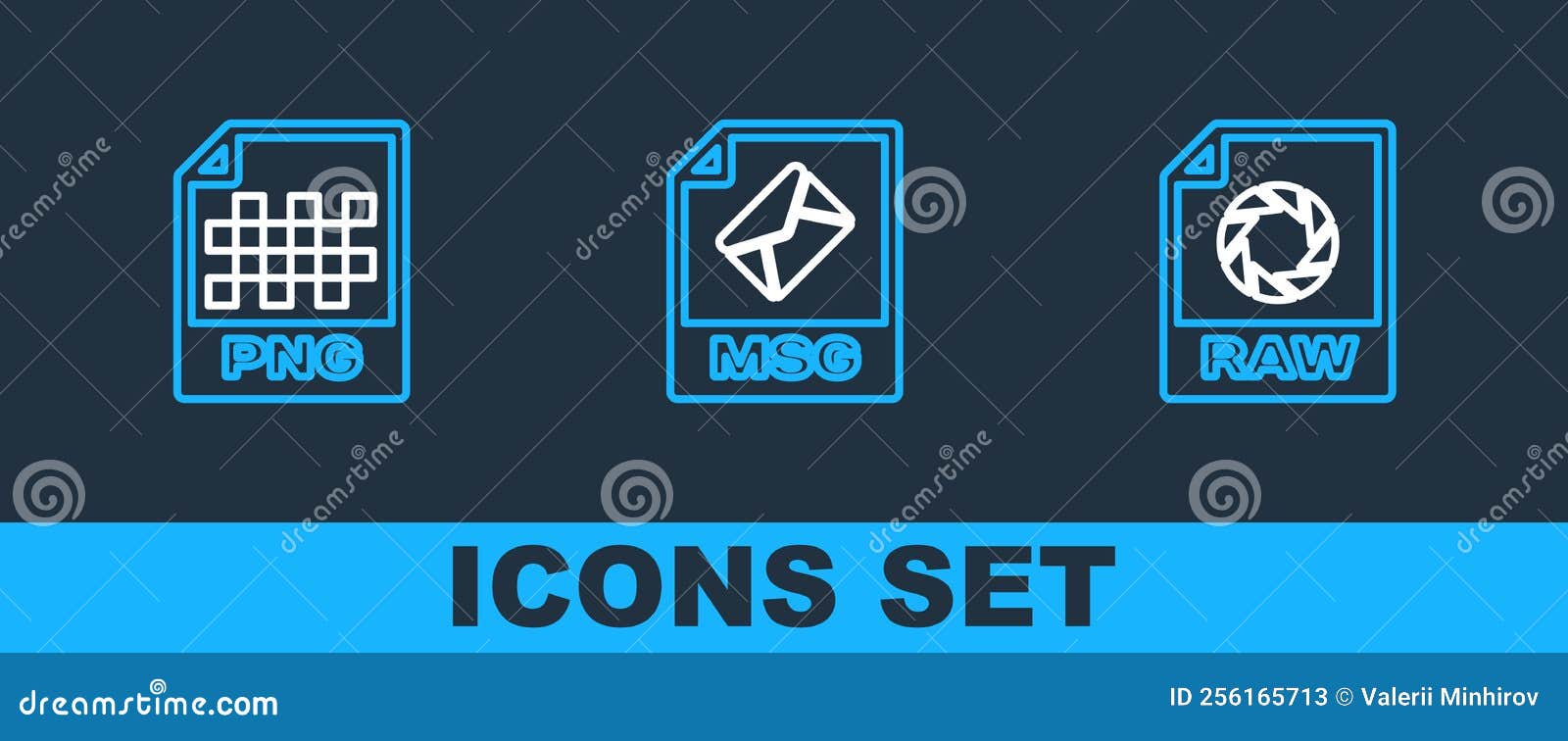 Set Line RAW File Document, PNG and MSG Icon. Vector Stock Illustration ... Set Line RAW File Document, PNG and MSG Icon. Vector Stock Illustration ...