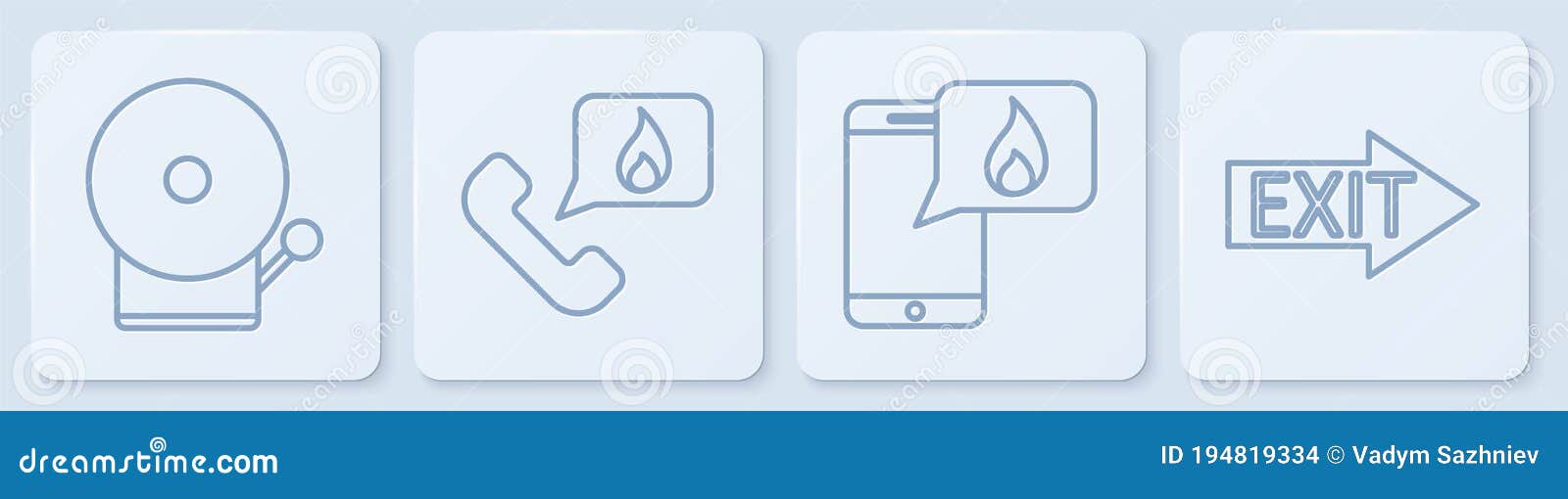 Set Line Ringing Alarm Bell, Phone with Emergency Call 911, Telephone ...