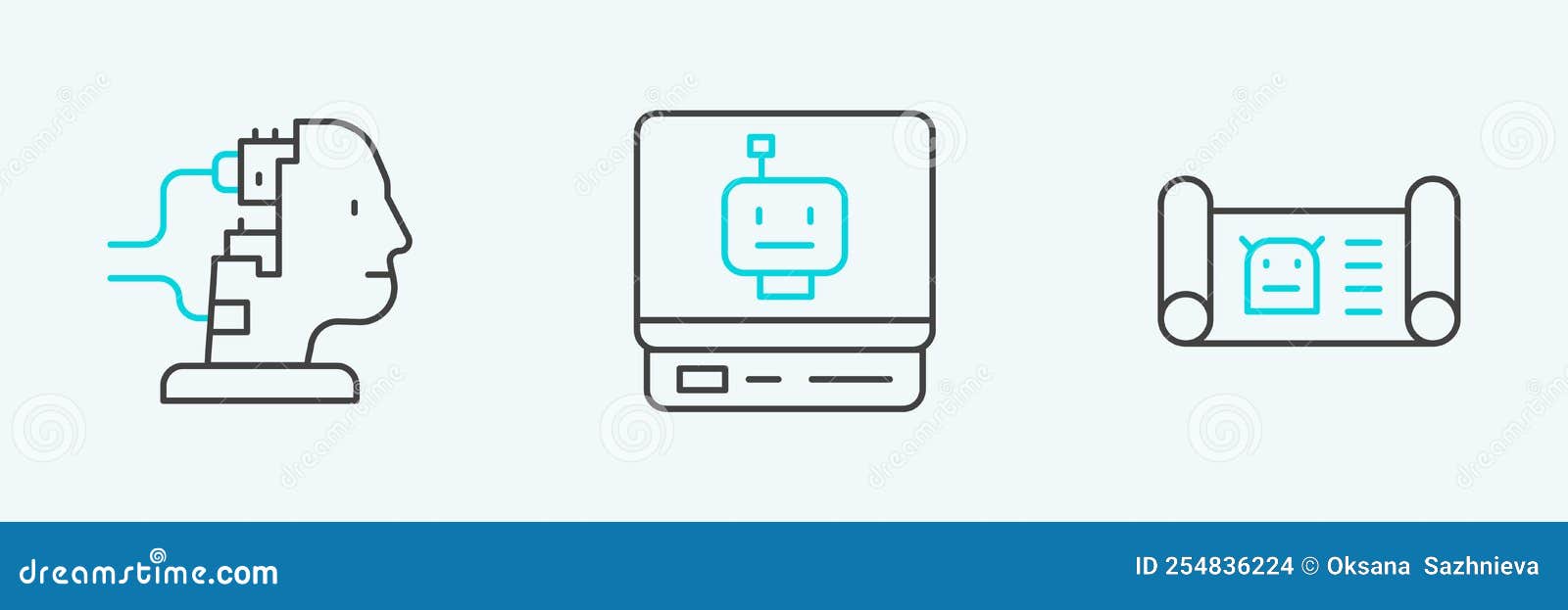 Set Line Robot Blueprint, for Maintenance and Icon. Vector Stock Vector ... Set Line Robot Blueprint, for Maintenance and Icon. Vector Stock Vector ...