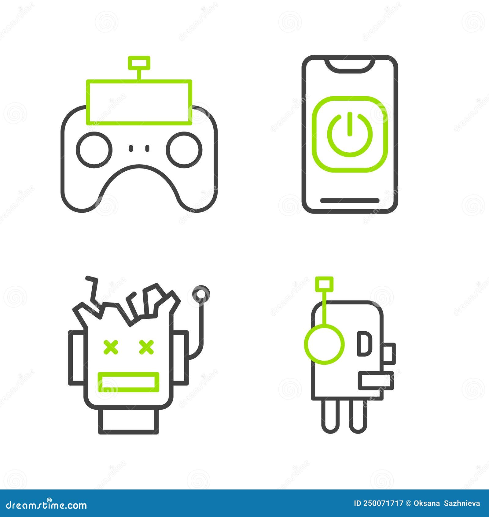 Set Line Robot, Broken Robot, Turn Off from Phone and Remote Control ...