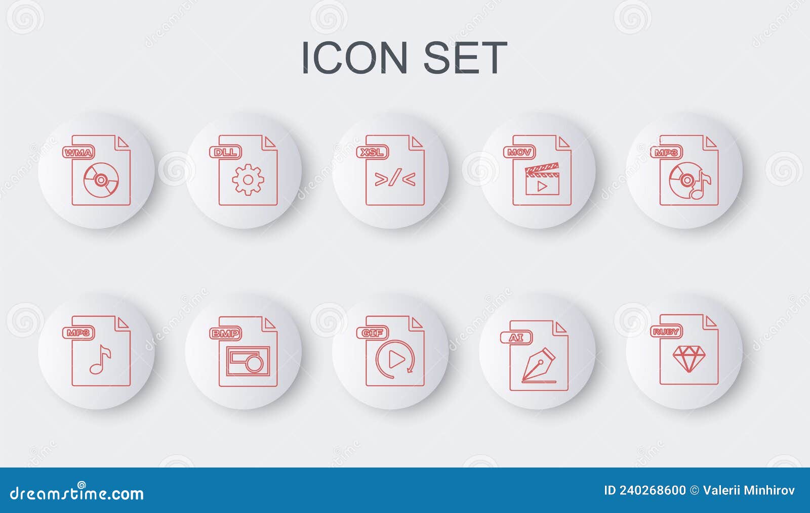 Set Line RUBY File Document, MP3, XSL, AI, WMA, DLL, BMP and GIF Icon ... Set Line RUBY File Document, MP3, XSL, AI, WMA, DLL, BMP and GIF Icon ...