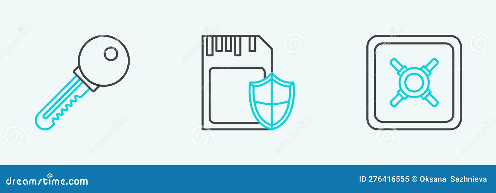 Set Line Safe, Target With Graph Chart, Coin Symbol And Pie Infographic ...