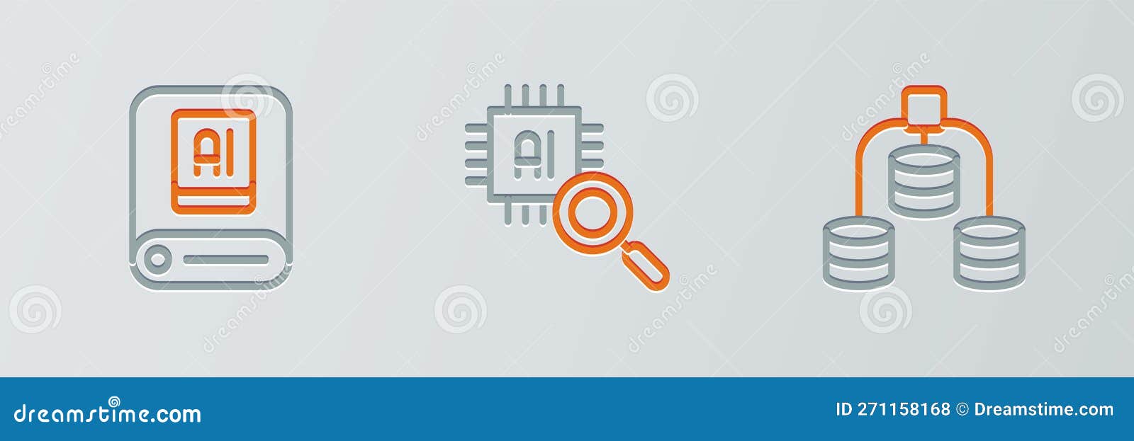 Set Line Server, Data, Artificial Intelligence AI and Processor CPU ... Set Line Server, Data, Artificial Intelligence AI and Processor CPU ...