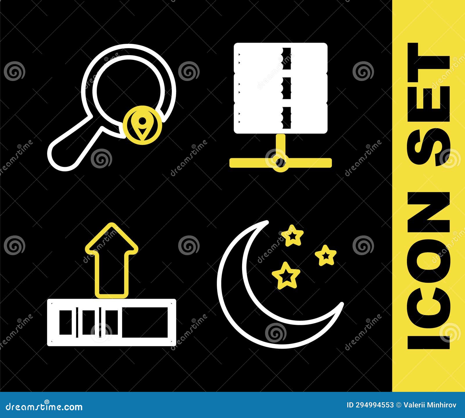 Set Line Server, Data, Web Hosting, Moon and Stars, Loading and Search ... Set Line Server, Data, Web Hosting, Moon and Stars, Loading and Search ...